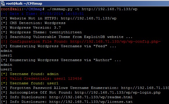 CMSmap – A simple CMS vulnerability Scanner | SecuDemy.com